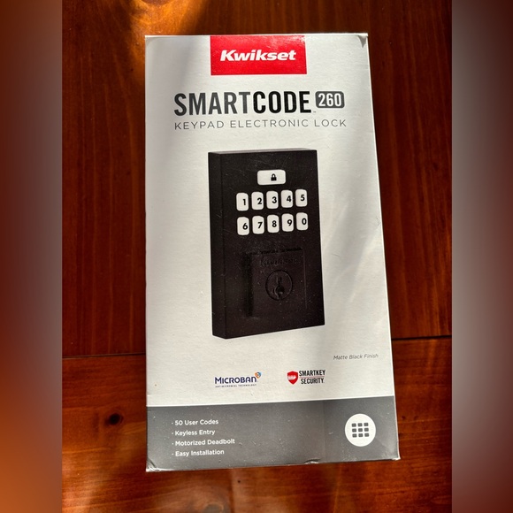 Kwikset | Other | Kwikset Smartcode 26 Contemporary Matte Black Keypad Electroic Deadbolt Nwt ...